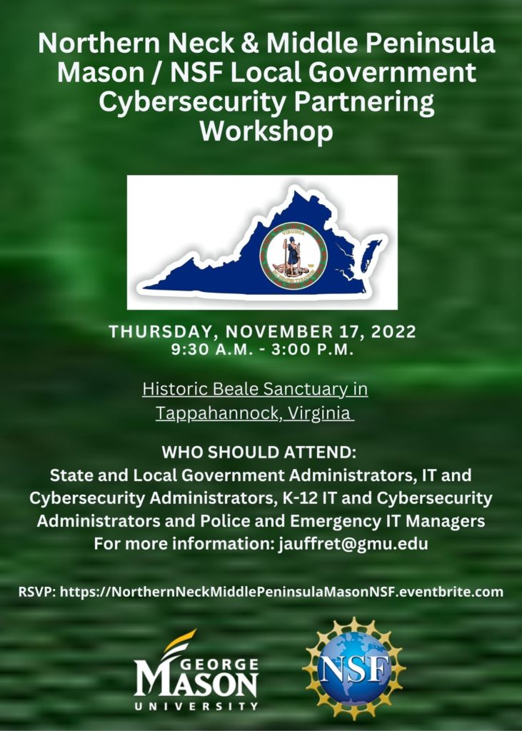 Mason – NSF Local Government Cybersecurity Partnering Workshop ...